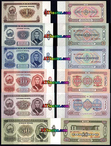 Mongolia banknotes - Mongolia paper money catalog and Mongolian ...